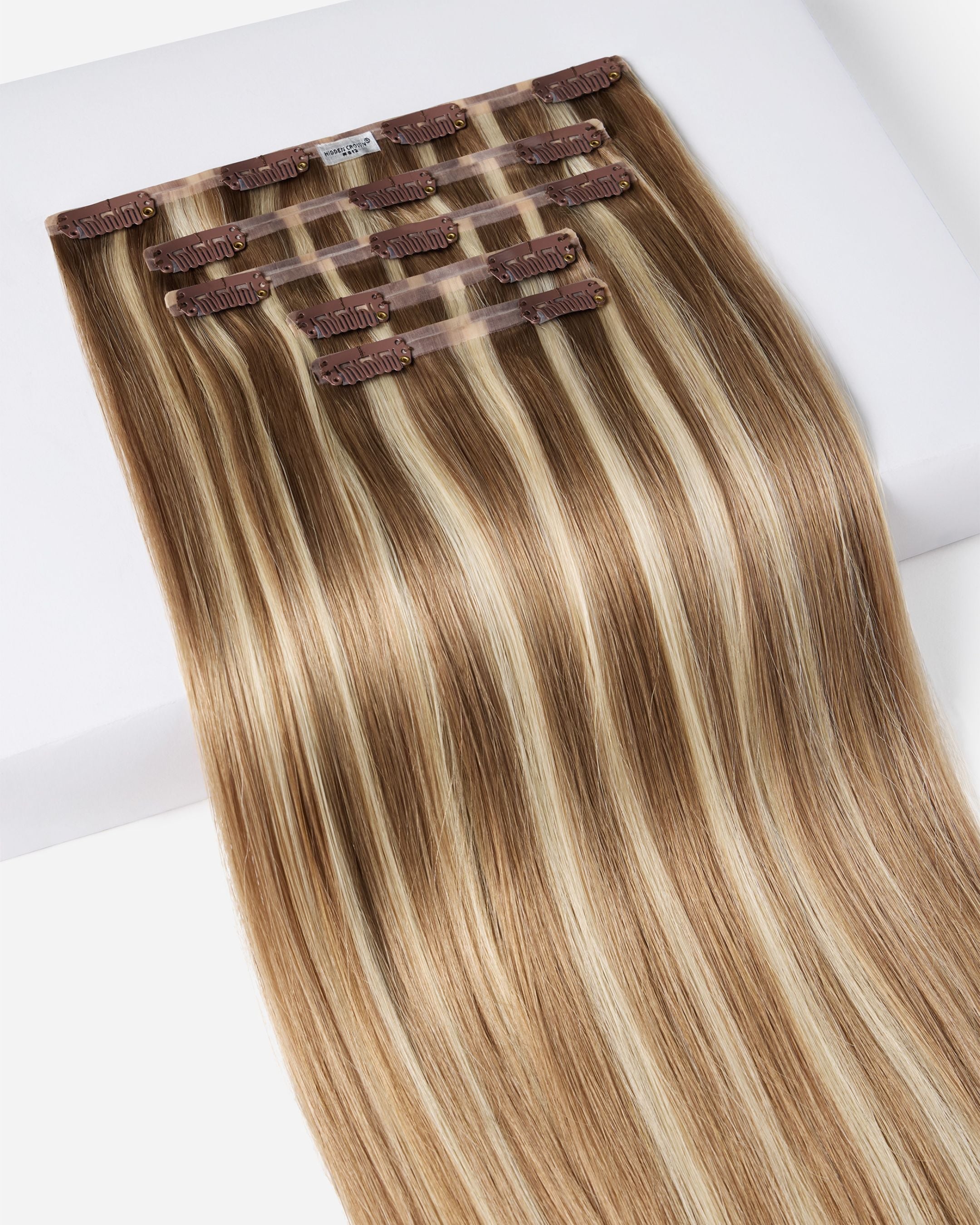 18" Crown® Clip In, Natural Light Brown with Subtle Highlights | #812 ...