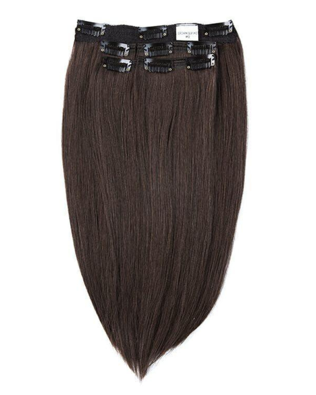 Crown Clip Ins - Dark Brown - 2 – Hidden Crown Hair Extensions